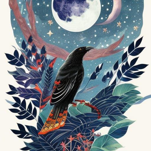 Night Crow - AI Generated Artwork - NightCafe Creator