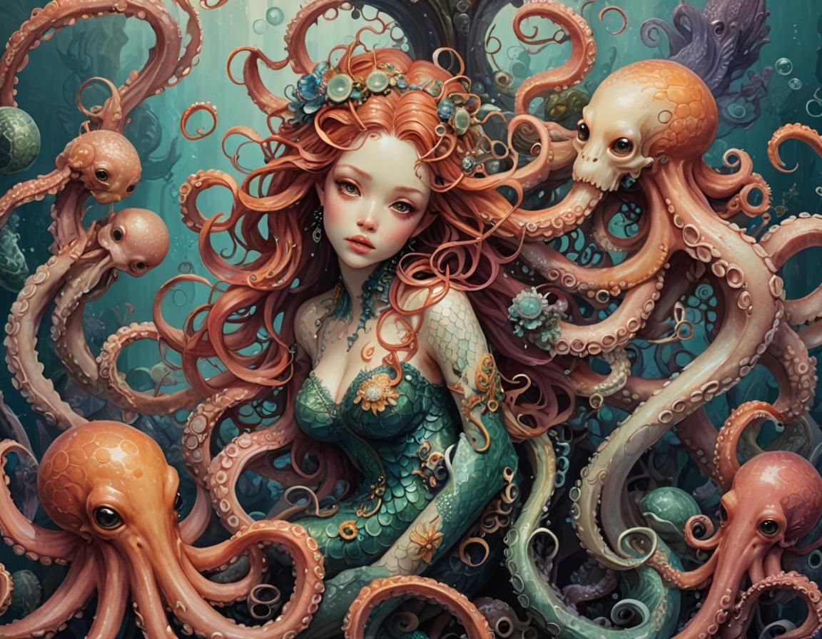 Octo-maid - AI Generated Artwork - NightCafe Creator