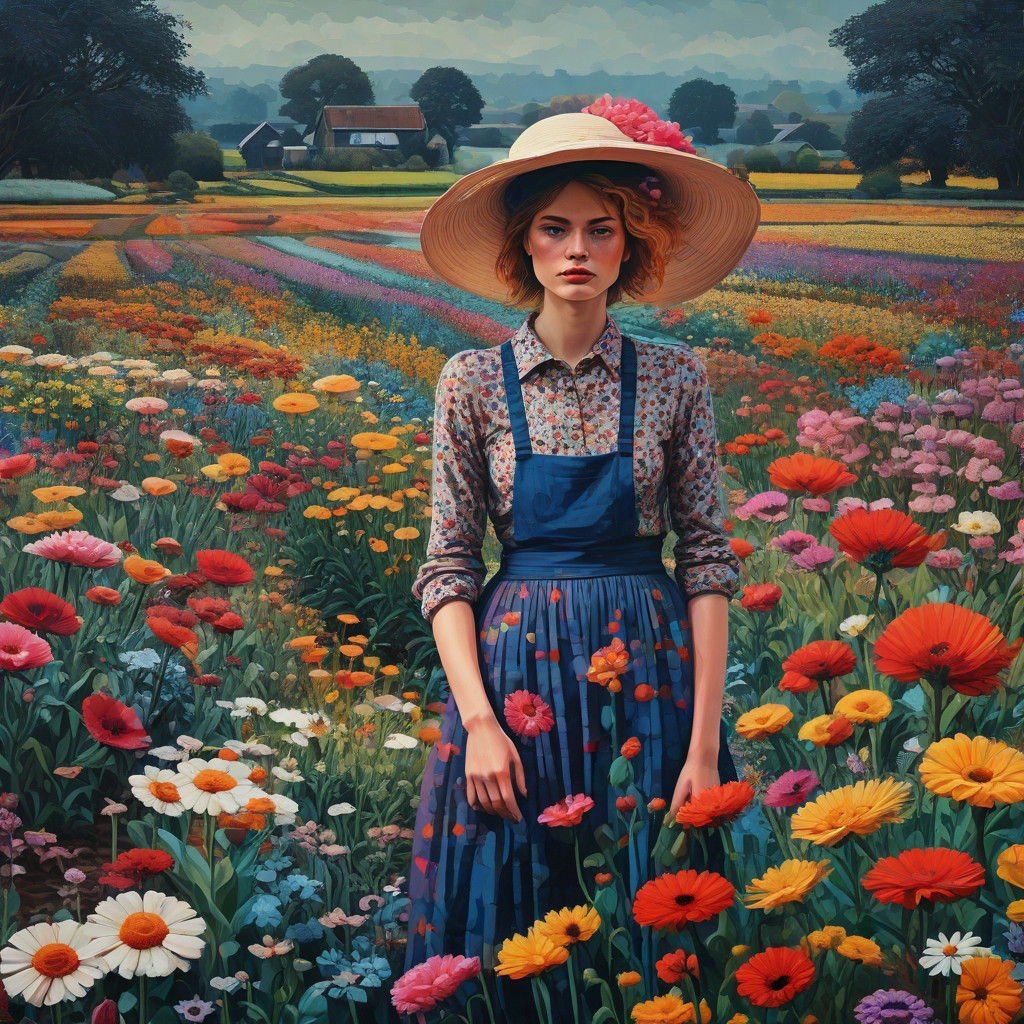 An Young Farmer Living on the Dutch Flower Farm, North Holland