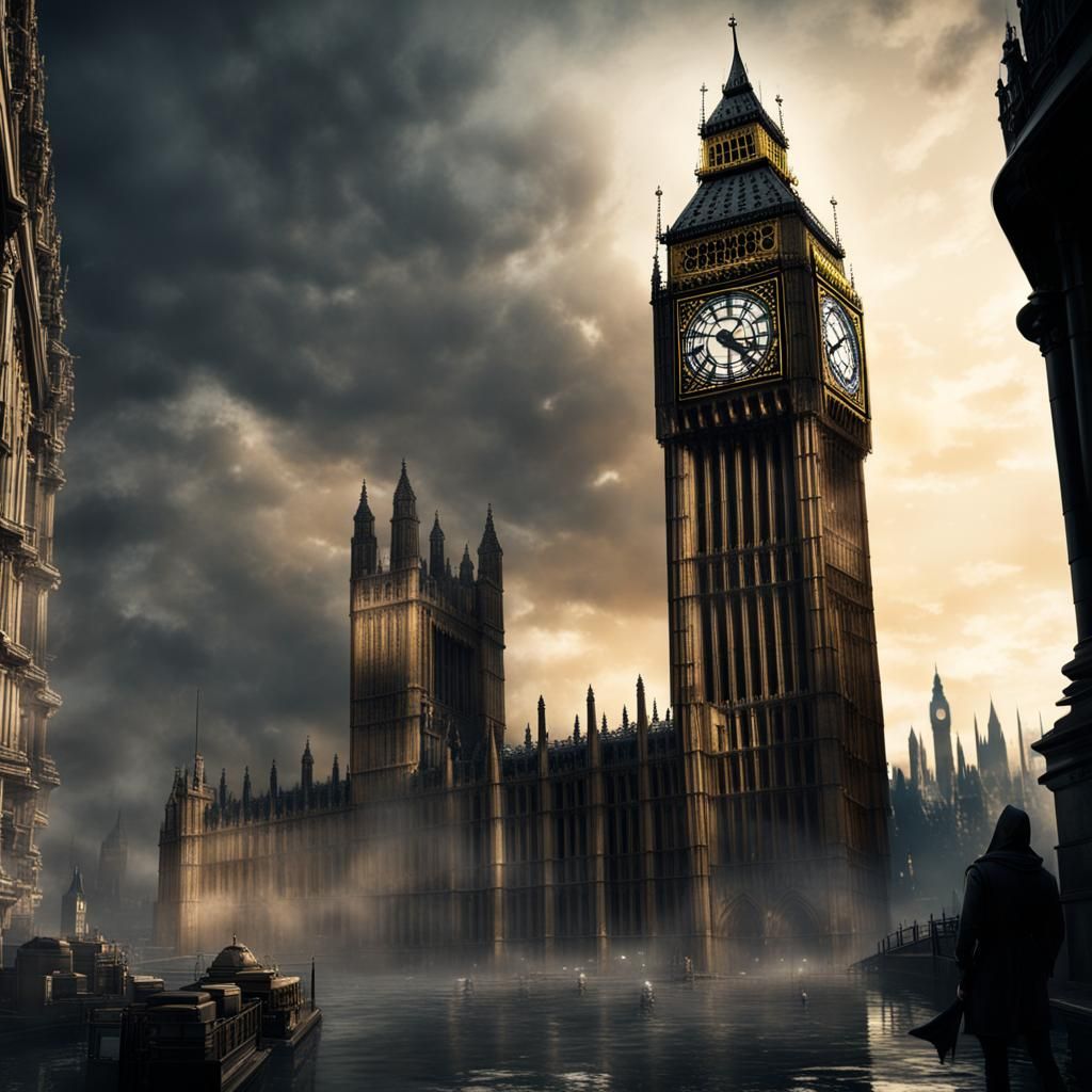 Big Ben | Dystopia - AI Generated Artwork - NightCafe Creator