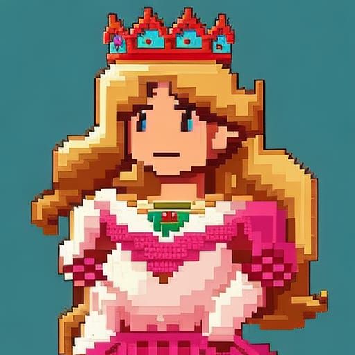 Pixel Peach - AI Generated Artwork - NightCafe Creator