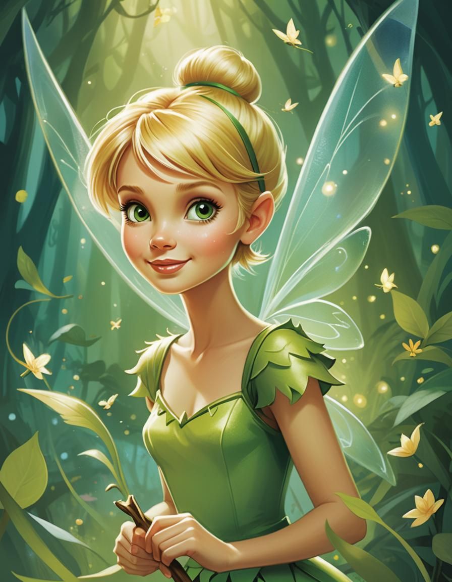Tinkerbell in Neverland , by Marcio Abreu and Lois Van Baarle - AI ...