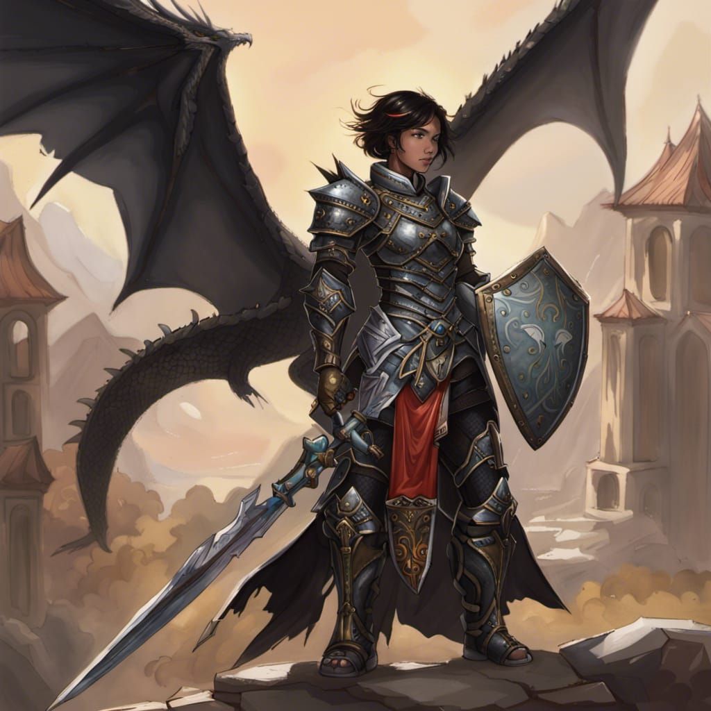 Black dragon Paladin - AI Generated Artwork - NightCafe Creator