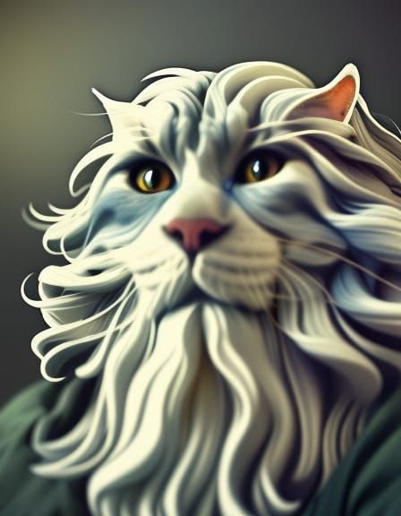 Wise Old Cat - AI Generated Artwork - NightCafe Creator