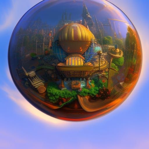 Disney land inside a glass sphere - AI Generated Artwork - NightCafe ...