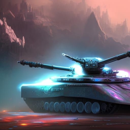Cyber Battle Tank - AI Generated Artwork - NightCafe Creator