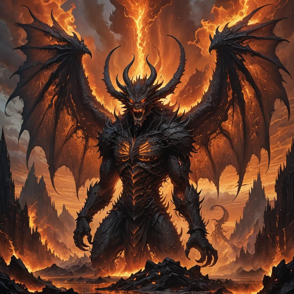 Demon escaping from hell - AI Generated Artwork - NightCafe Creator