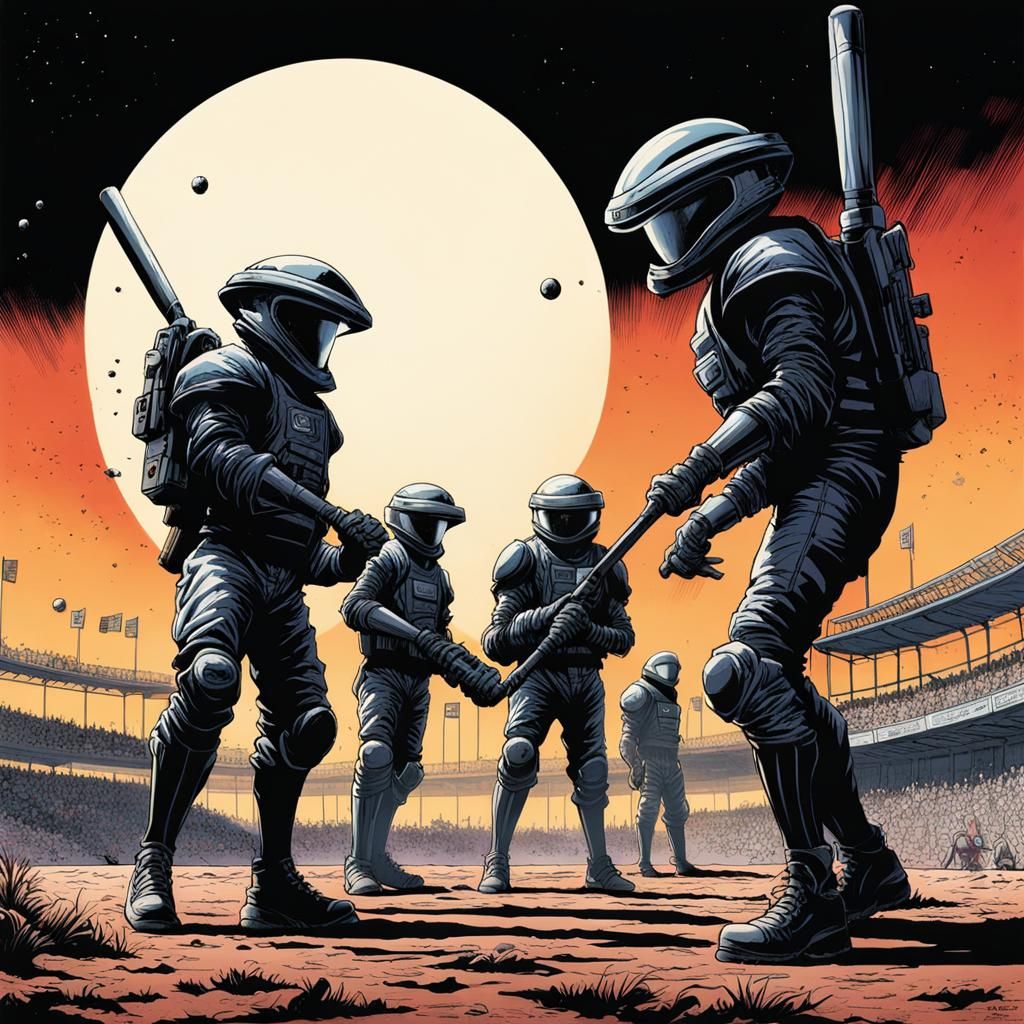 Very Fashionable Alien Baseball Players! - AI Generated Artwork ...