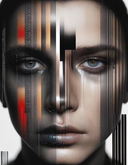 Glitch Art Portrait - AI Generated Artwork - NightCafe Creator