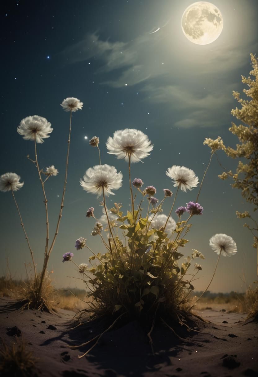 a majestic full moon shining with a bright silver light in the night sky,