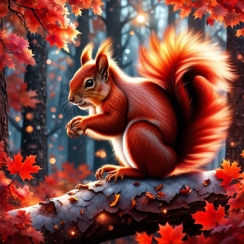Red Squirrel - AI Generated Artwork - NightCafe Creator