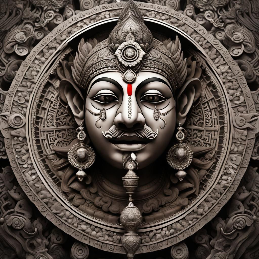 Atattoo design combining individual symbols of each of the graha in the ...