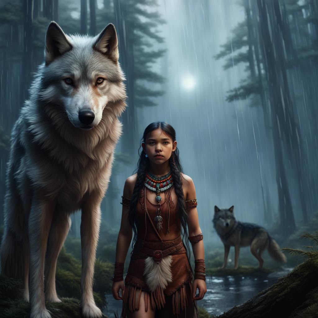 Spirit Wolf - AI Generated Artwork - NightCafe Creator