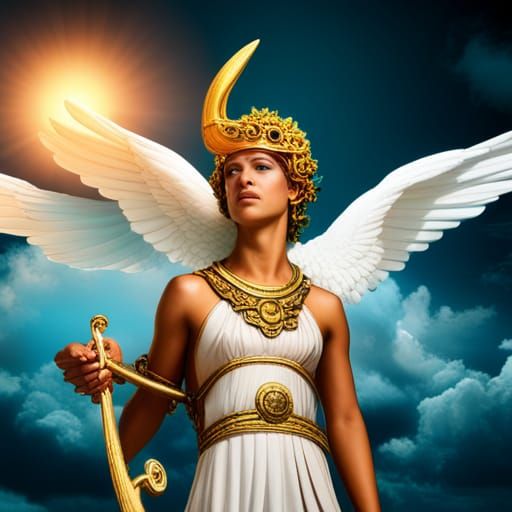 Hermes Delivers the Emerald Tablet - AI Generated Artwork - NightCafe ...