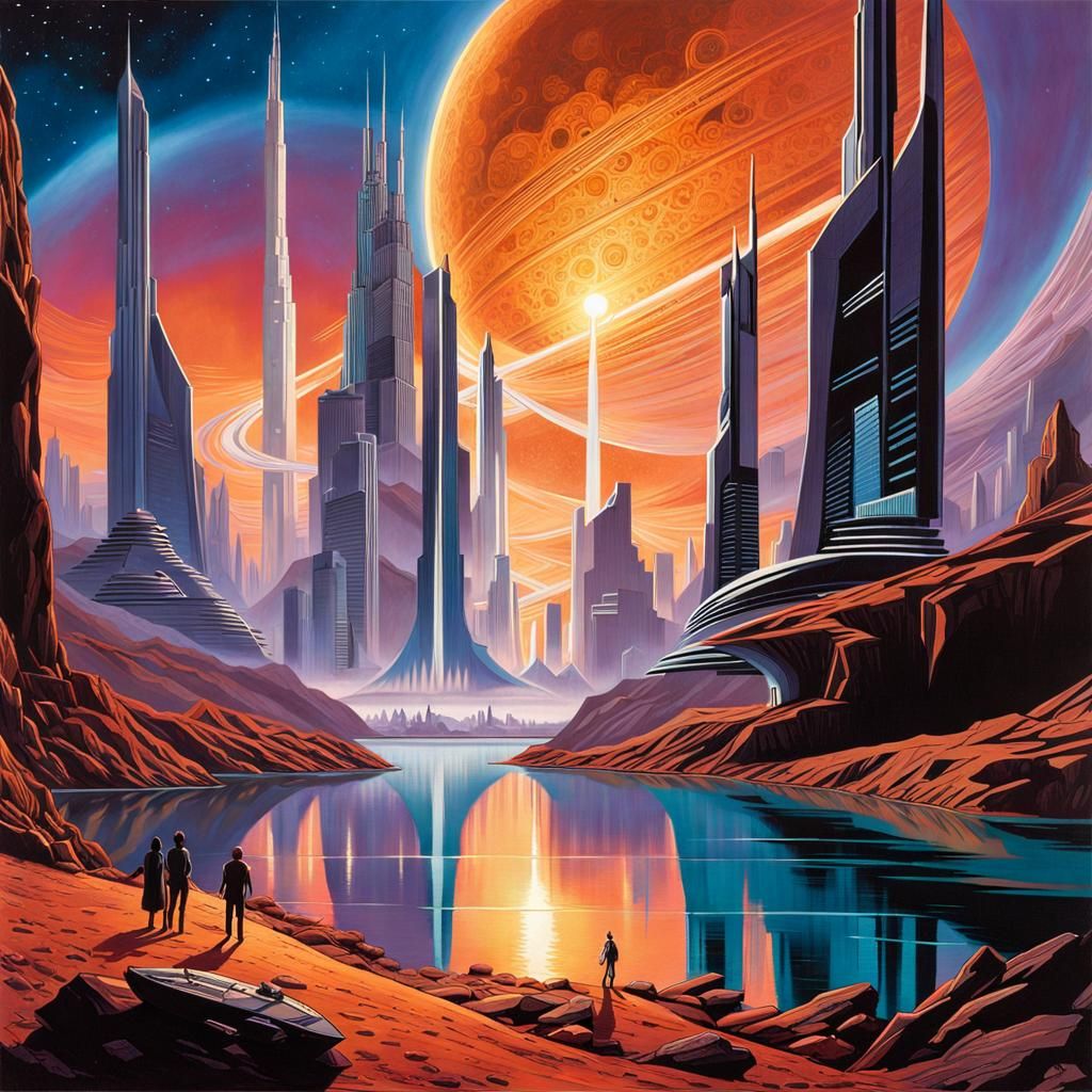 Alien metropolis - AI Generated Artwork - NightCafe Creator