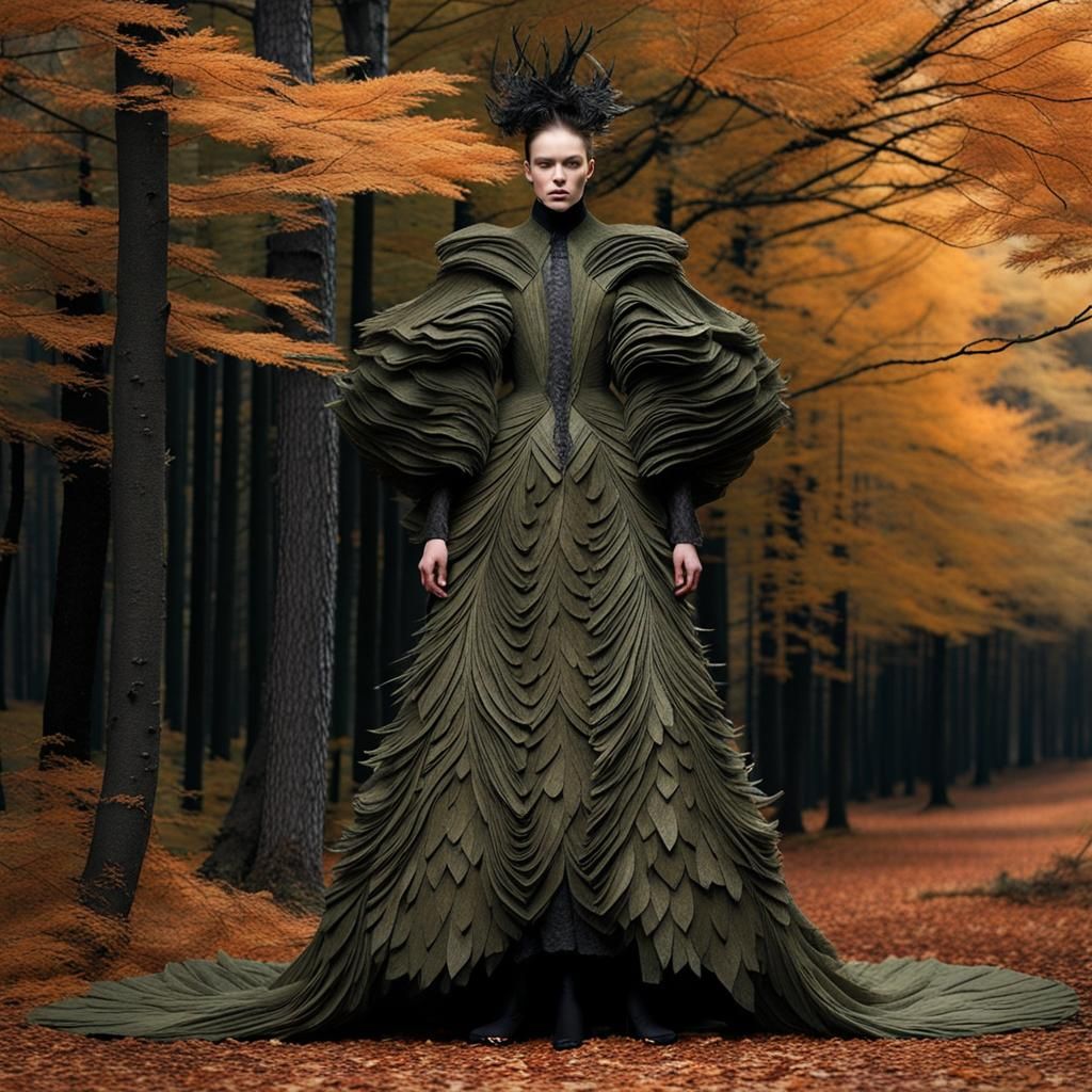 Fine Art Paper Collage Dress : Alexander McQueen Gothic Fashion : Tea ...