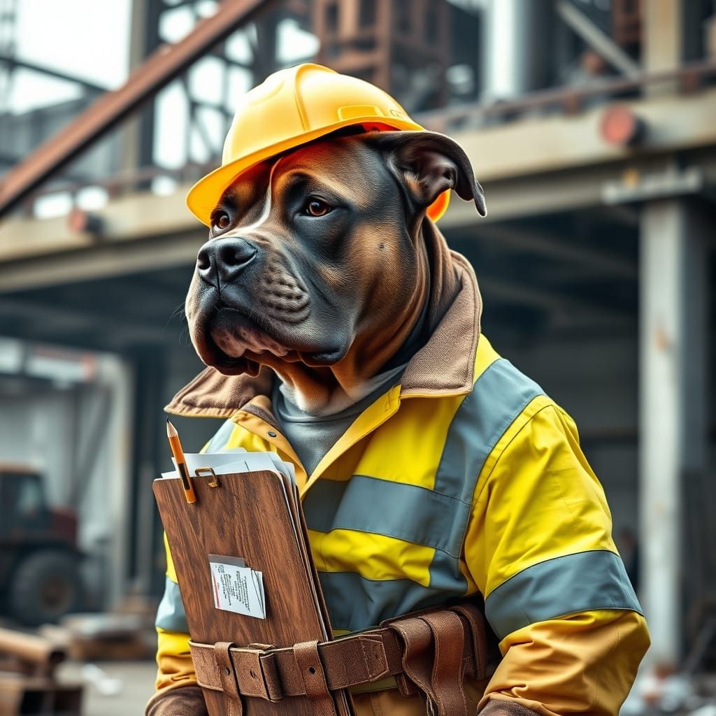American Pitbull Construction Worker
