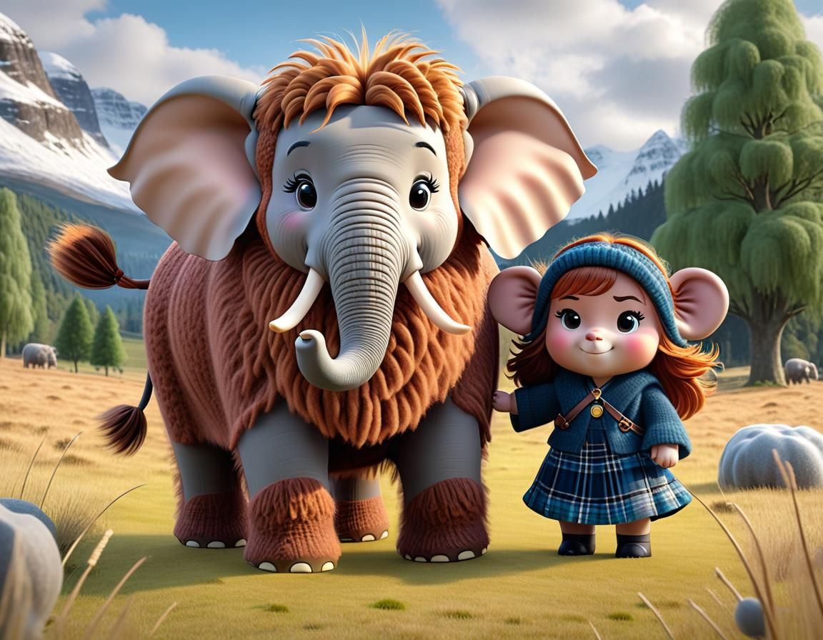 Merida the Mouse kitted up her new friend for the Scottish Winter - AI ...