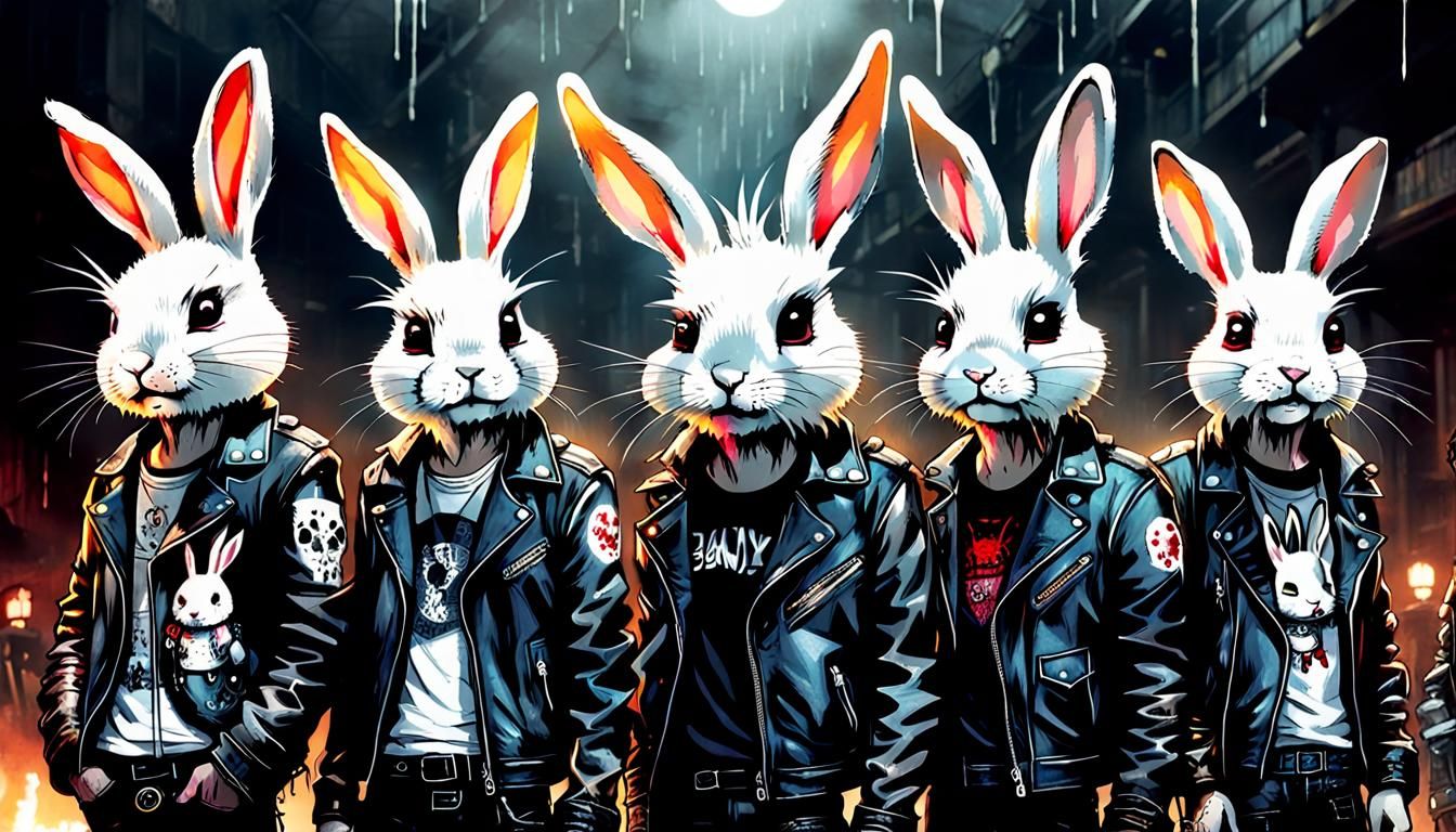 The Punkbunnies - AI Generated Artwork - NightCafe Creator