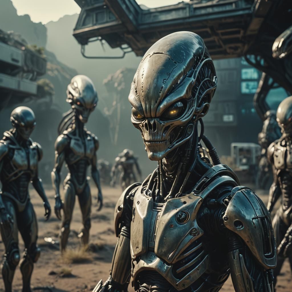 Cybernetic Alien World - AI Generated Artwork - NightCafe Creator