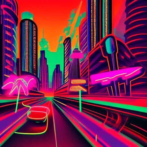 Synthwave Neon Retro: Plugged In! - AI Generated Artwork - NightCafe ...