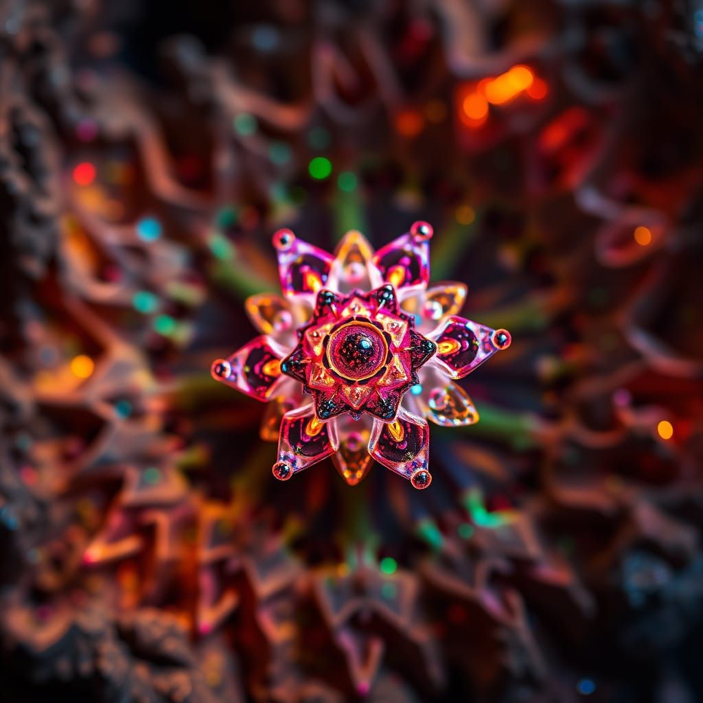 Celestial Blooms in Natural Textures - AI Art