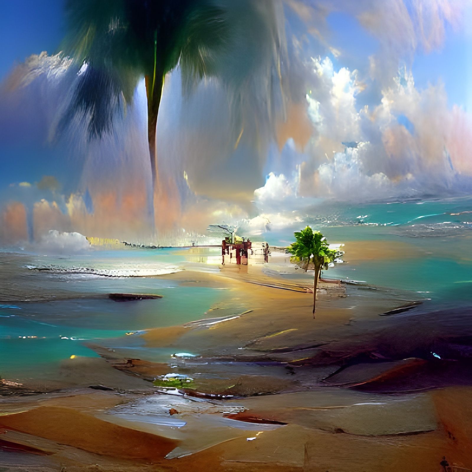 Tropical beach - AI Generated Artwork - NightCafe Creator