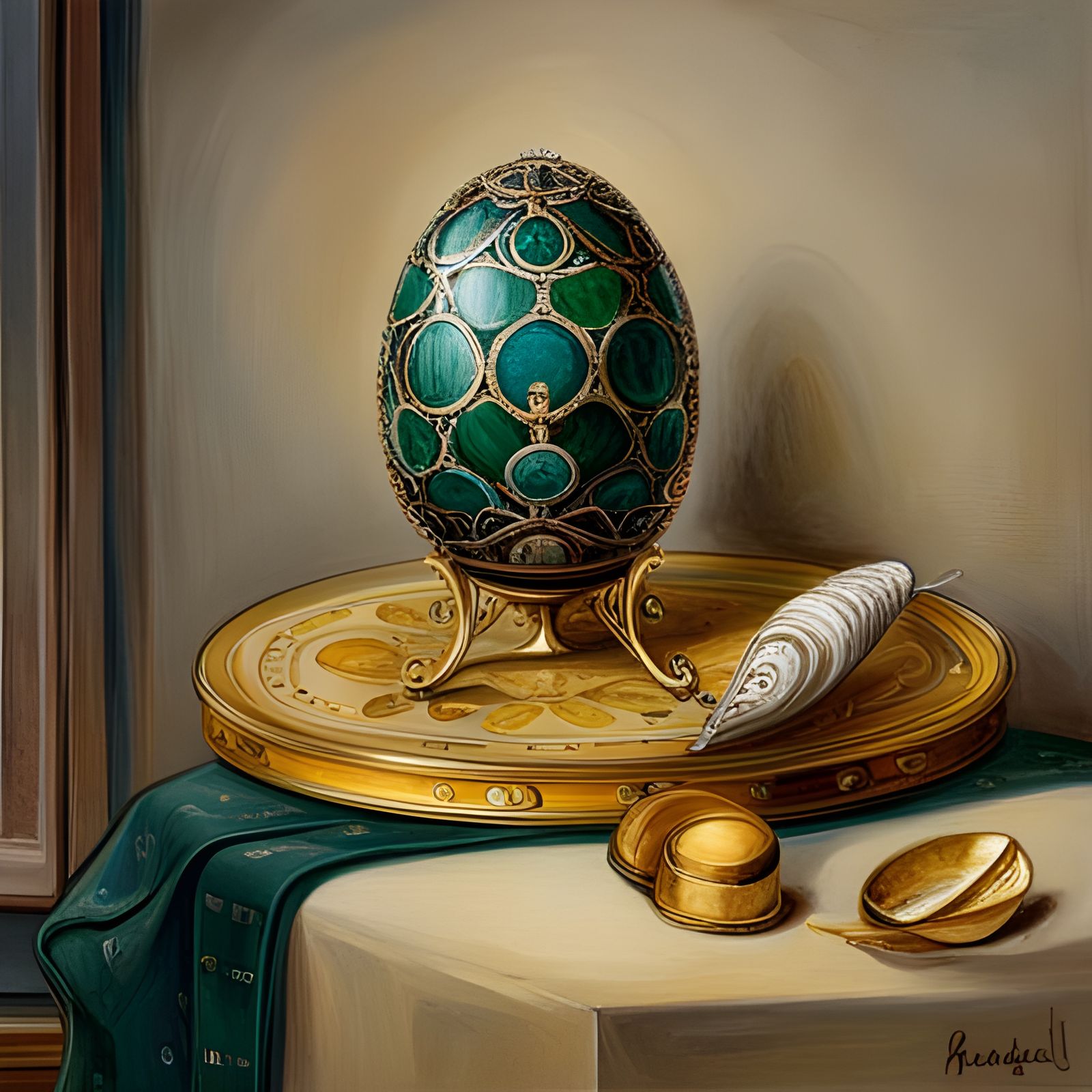 Lost Fabergé Egg - AI Generated Artwork - NightCafe Creator