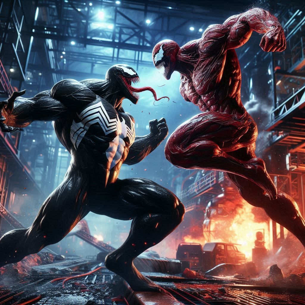 Venom Vs Maximum Carnage - AI Generated Artwork - NightCafe Creator