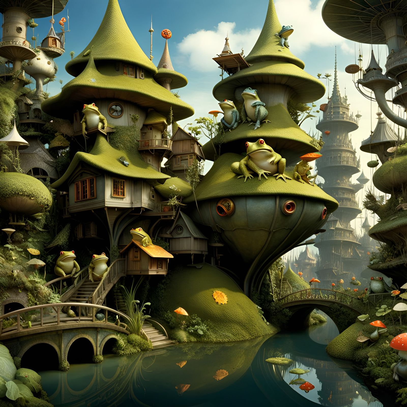 Frog world - AI Generated Artwork - NightCafe Creator