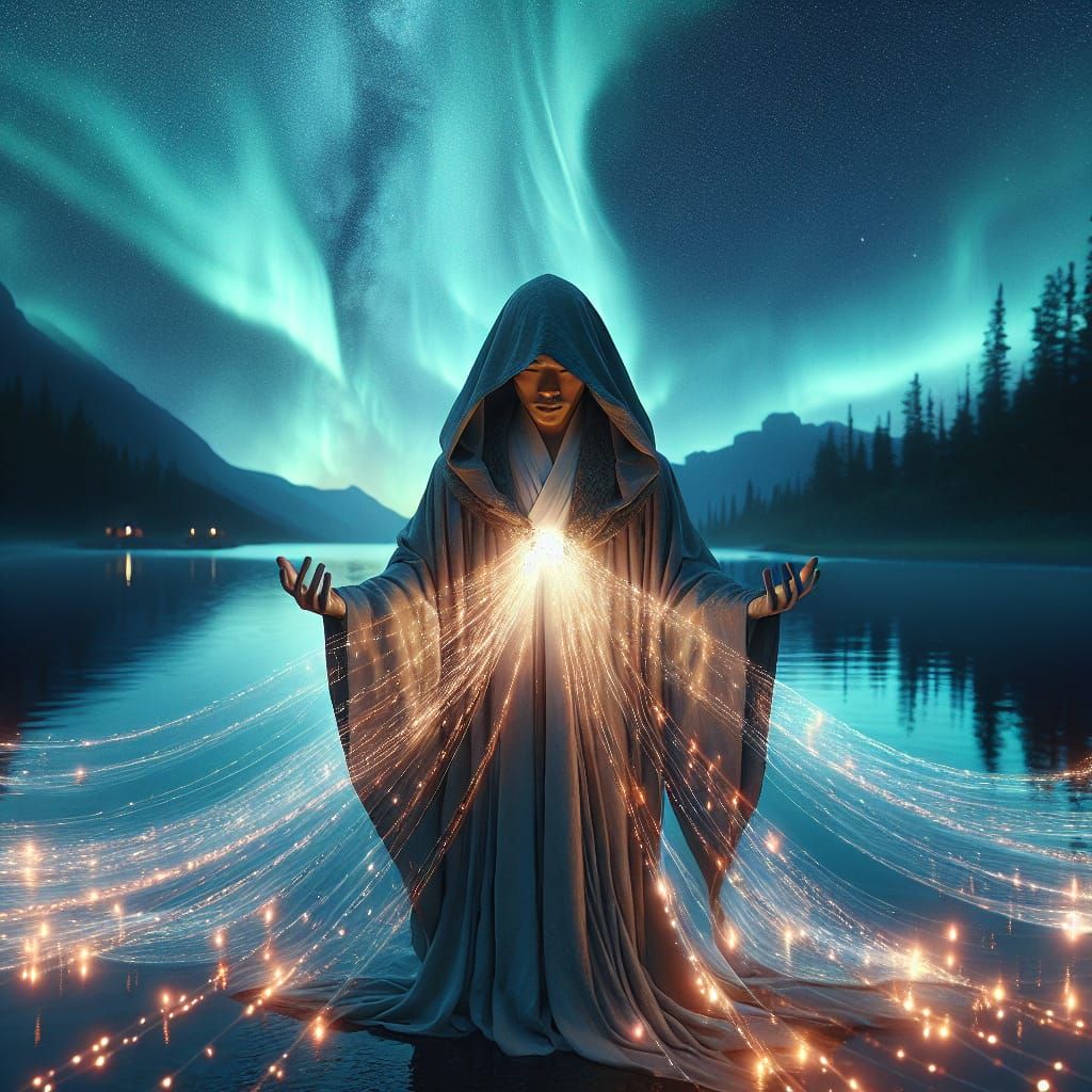 Leaving The Past Behind: A mesmerizing, ethereal scene depicting a lone ...