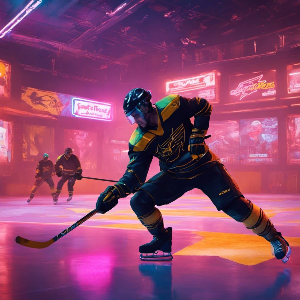 Hockey Player - AI Generated Artwork - NightCafe Creator