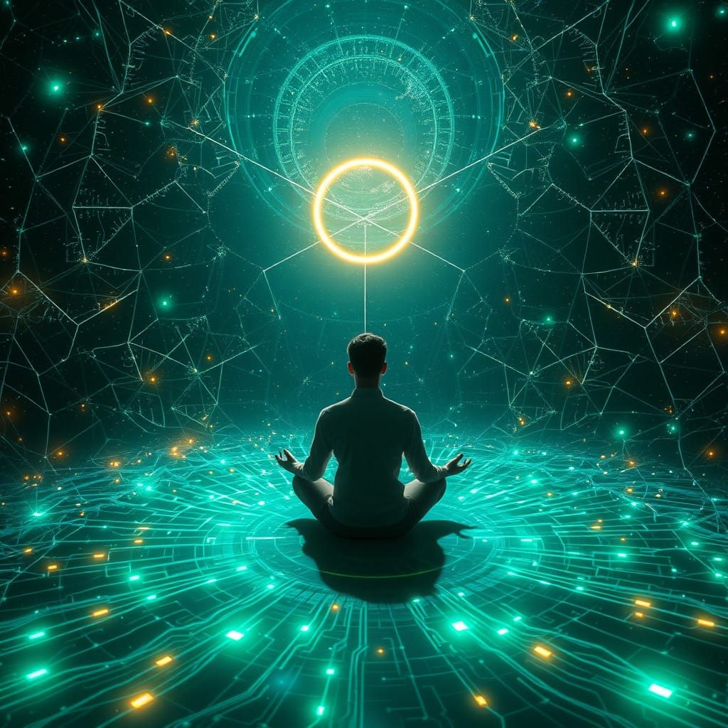 Cosmic Architect Contemplates the Universe - AI Art