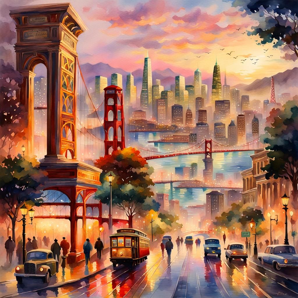 Scenes of San Francisco - AI Generated Artwork - NightCafe Creator