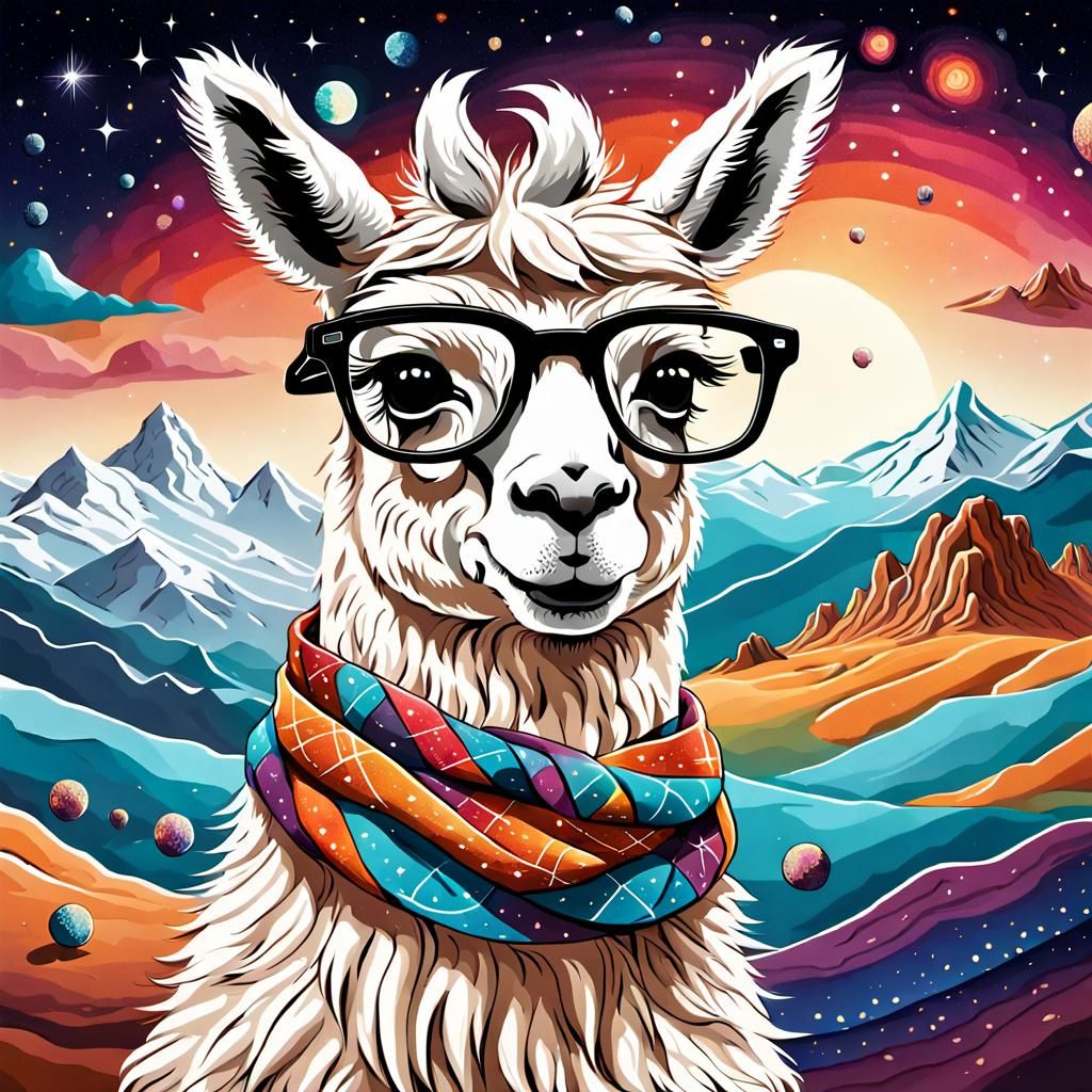 Intelligent Llama - AI Generated Artwork - NightCafe Creator