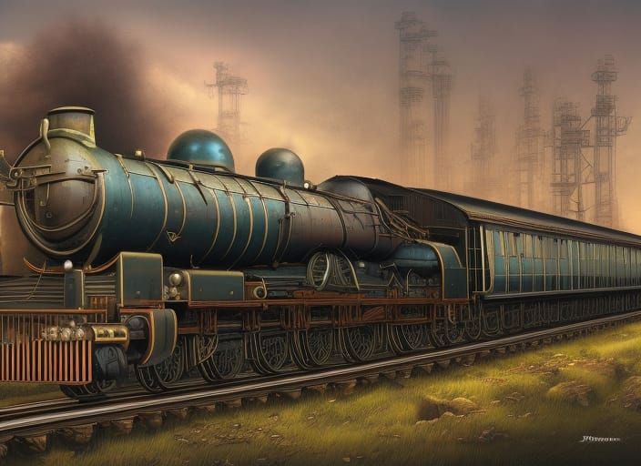Steam Train 1 - AI Generated Artwork - NightCafe Creator