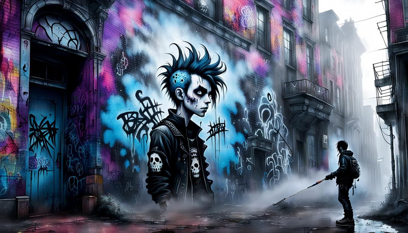 Punk graffiti - AI Generated Artwork - NightCafe Creator