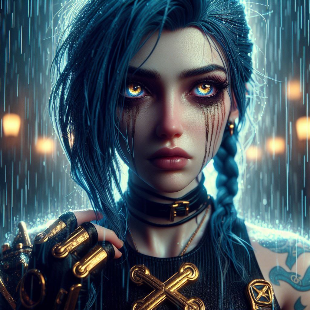 Jinx With Yellow Hextech Upgrade - AI Generated Artwork - NightCafe Creator