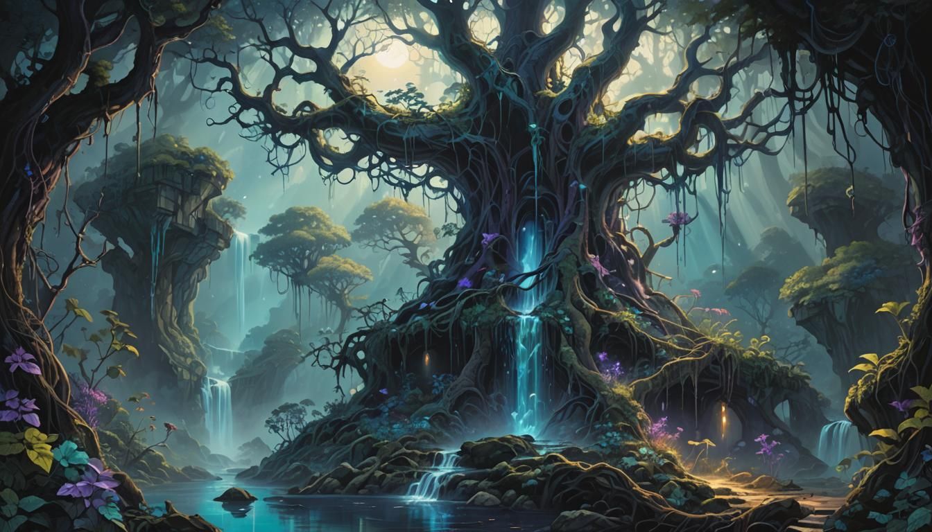 Tree Falls - AI Generated Artwork - NightCafe Creator