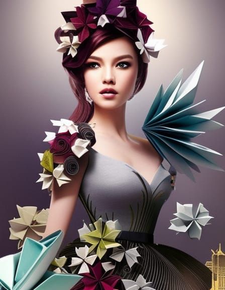 Paper Fashion - AI Generated Artwork - NightCafe Creator
