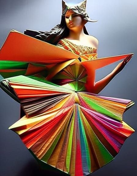Beautiful Origami Goddess Insanely HyperRealistic Insanely ...