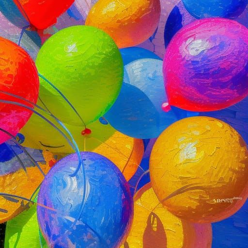 Balloons - AI Generated Artwork - NightCafe Creator