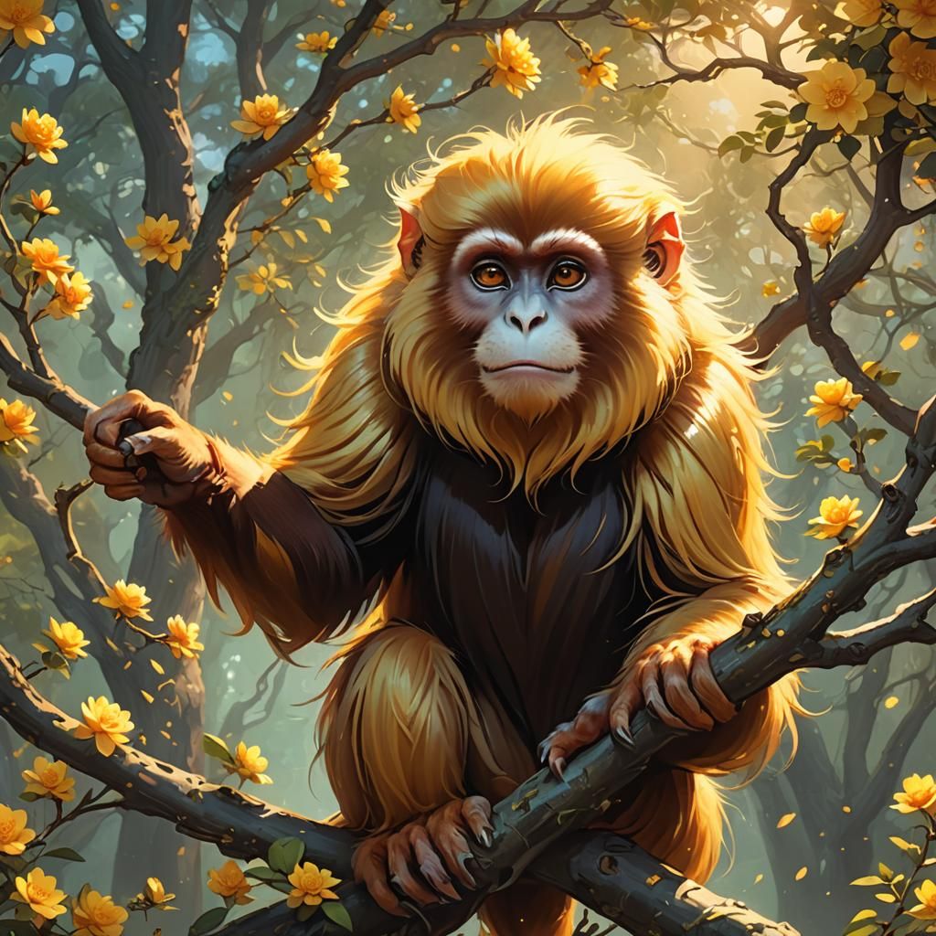 Monkey Stare - AI Generated Artwork - NightCafe Creator