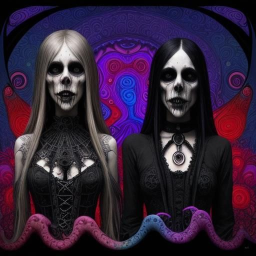 1-800-Freaks-Wanted psychedelic art gothic art mysterious - AI ...