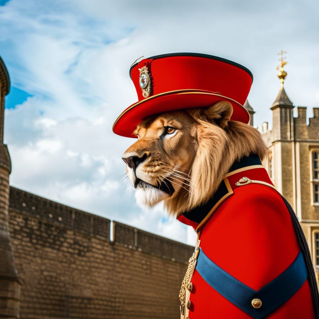 The Tower Of London Beefeater guard has a new member. - AI Generated ...