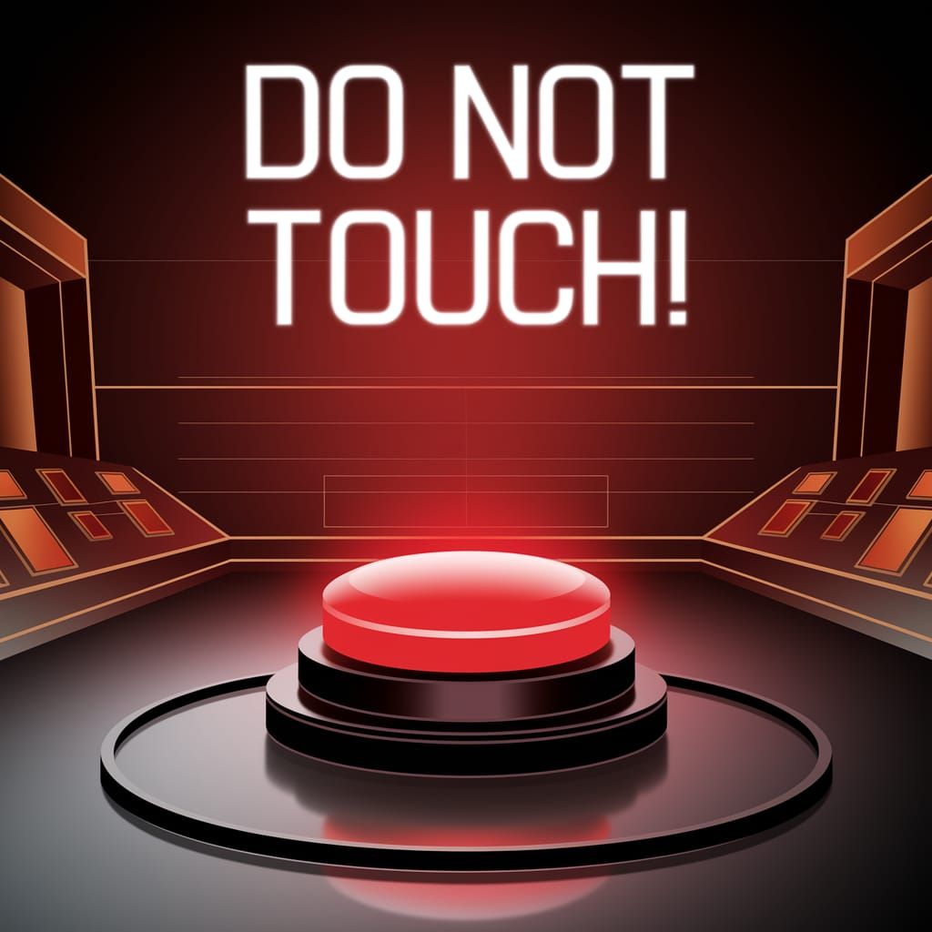 Futuristic Control Room with Ominous Red Button - AI Art