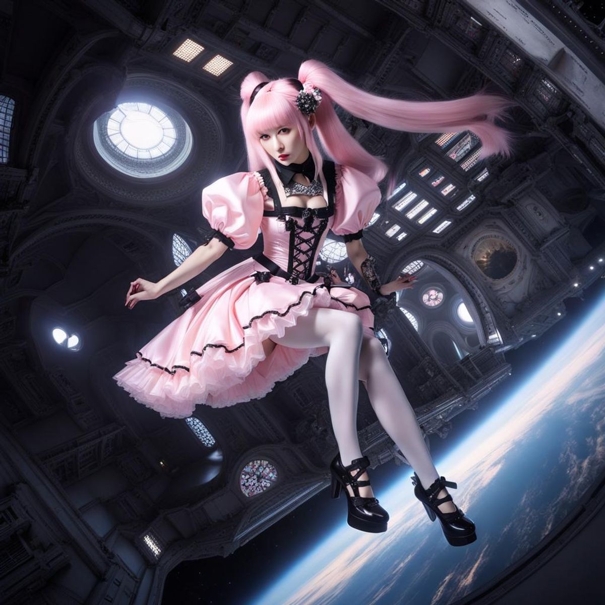 Ama-rori in spaaace 003 - AI Generated Artwork - NightCafe Creator