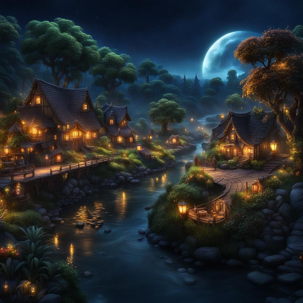 A Village - AI Generated Artwork - NightCafe Creator