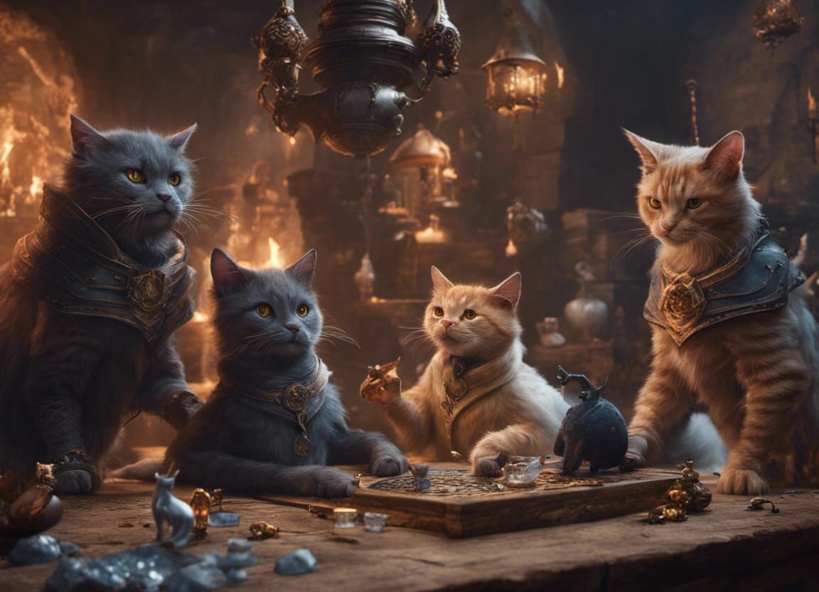 Cats Playing D&D