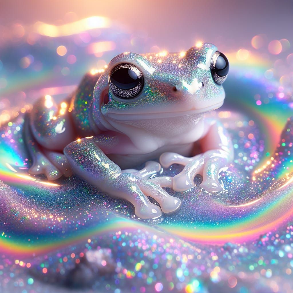 Iridescent Frog - AI Generated Artwork - NightCafe Creator